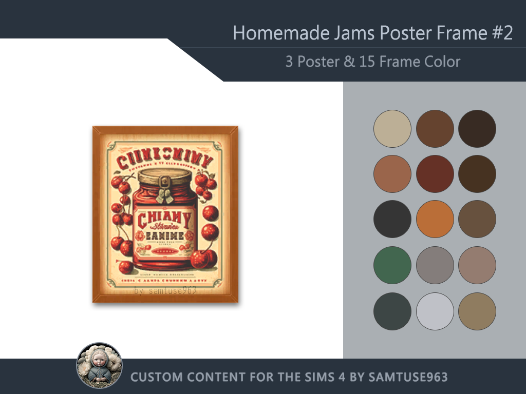 Homemade Jams Poster Frame #2 Samtuse963 - The Sims 4 Build / Buy ...