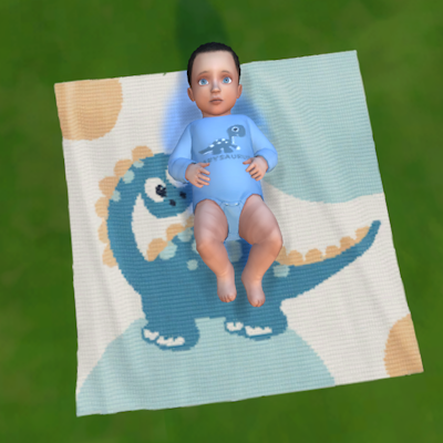 Blue Dinosaur Infant Default Replacement Rug - Gallery - The Sims 4 ...