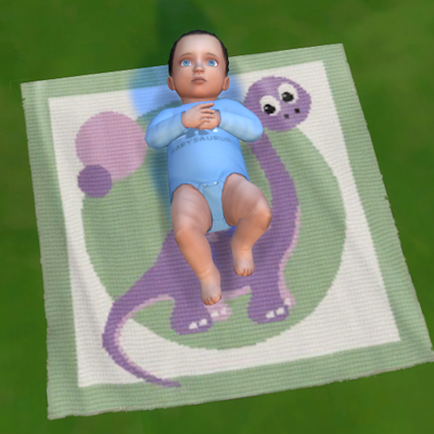 Purple Dinosaur Infant Default Rug Replacement - Gallery - The Sims 4 ...