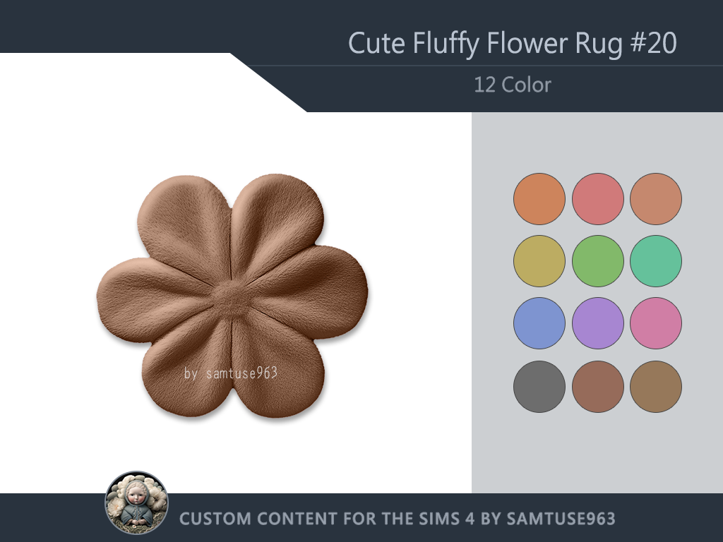 Cute Fluffy Flower Dance Rug #20 Samtuse963 - The Sims 4 Build / Buy ...
