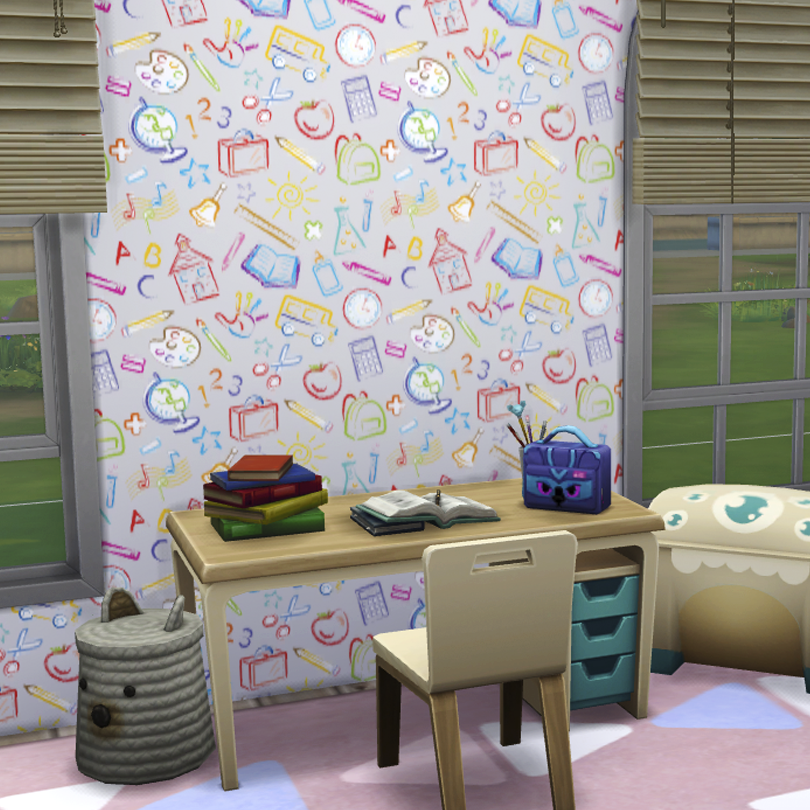 School Time Wallpaper - Zelba Design - Gallery - The Sims 4 Build / Buy ...