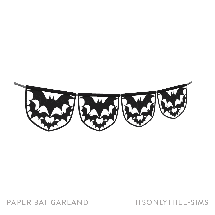 Paper Bats Garland (Simblreen 2023) - Gallery - The Sims 4 Build / Buy ...