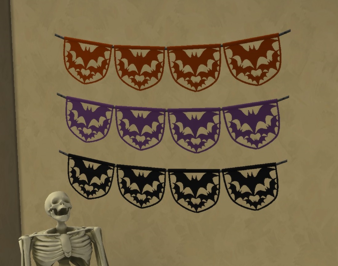 Paper Bats Garland (Simblreen 2023) - Gallery - The Sims 4 Build / Buy ...