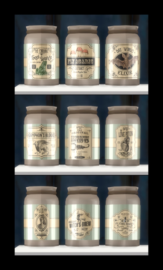 Apothecary Jars Deco - Labeled - Gallery - The Sims 4 Build / Buy ...