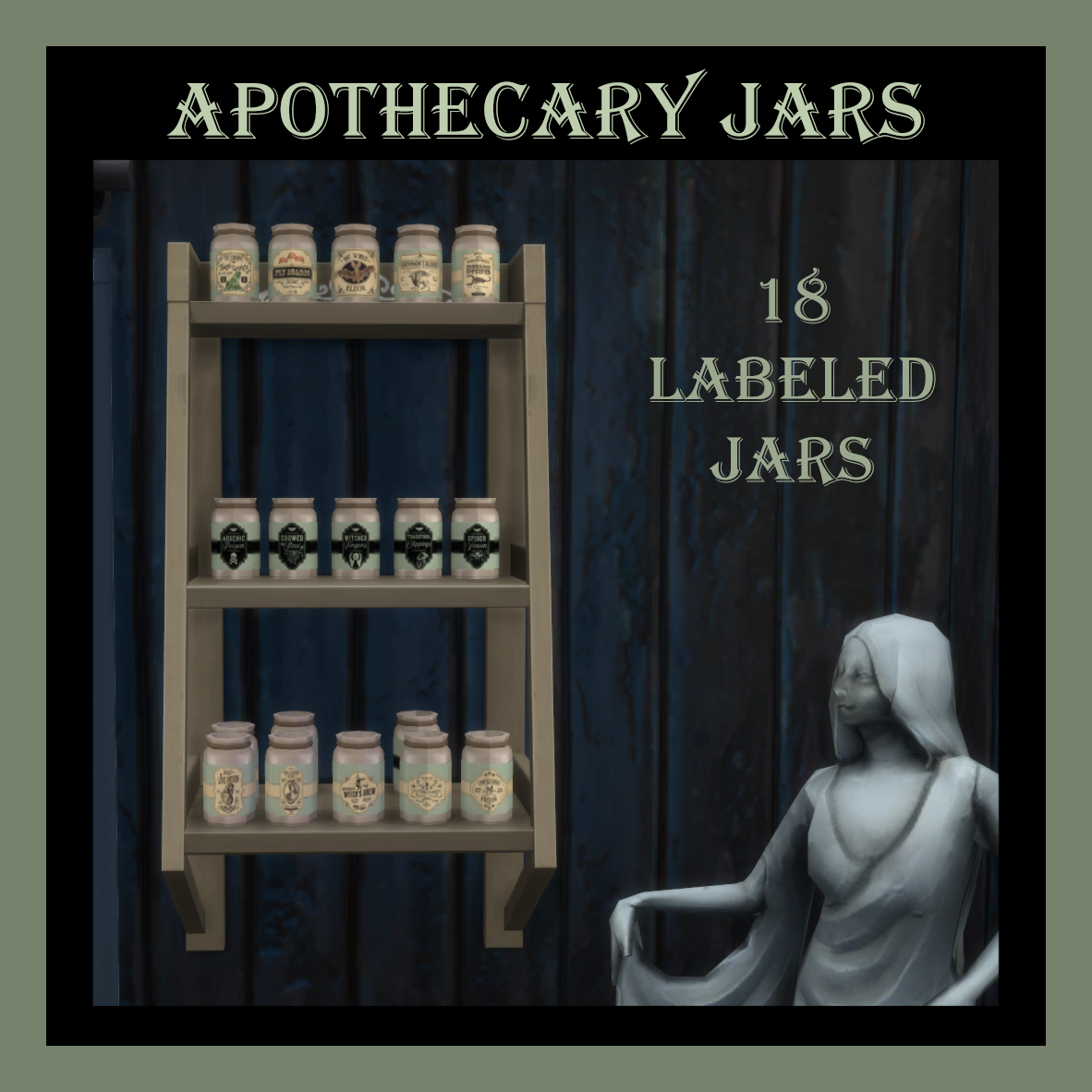 Apothecary Jars Deco - Labeled - Gallery - The Sims 4 Build / Buy ...
