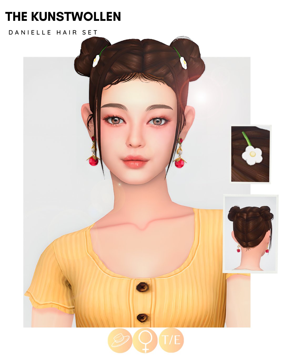Danielle hair set - Gallery - The Sims 4 Create a Sim - CurseForge