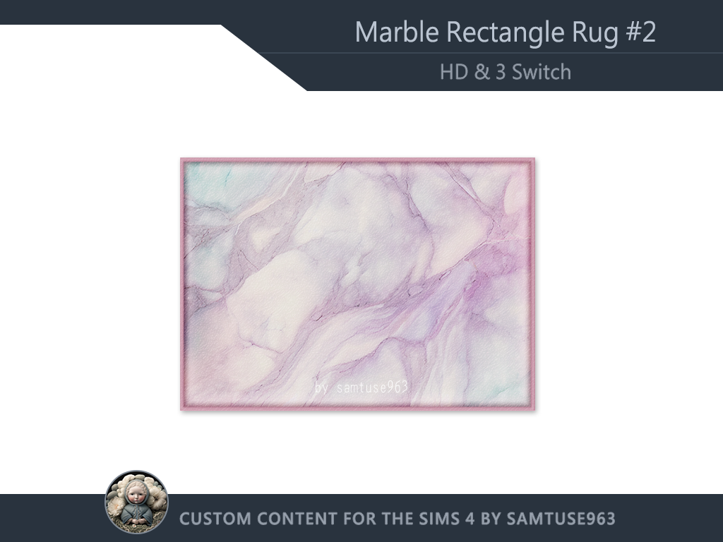 Marble Rectangle Dance Rug #2 HQ Samtuse963 - The Sims 4 Build / Buy ...