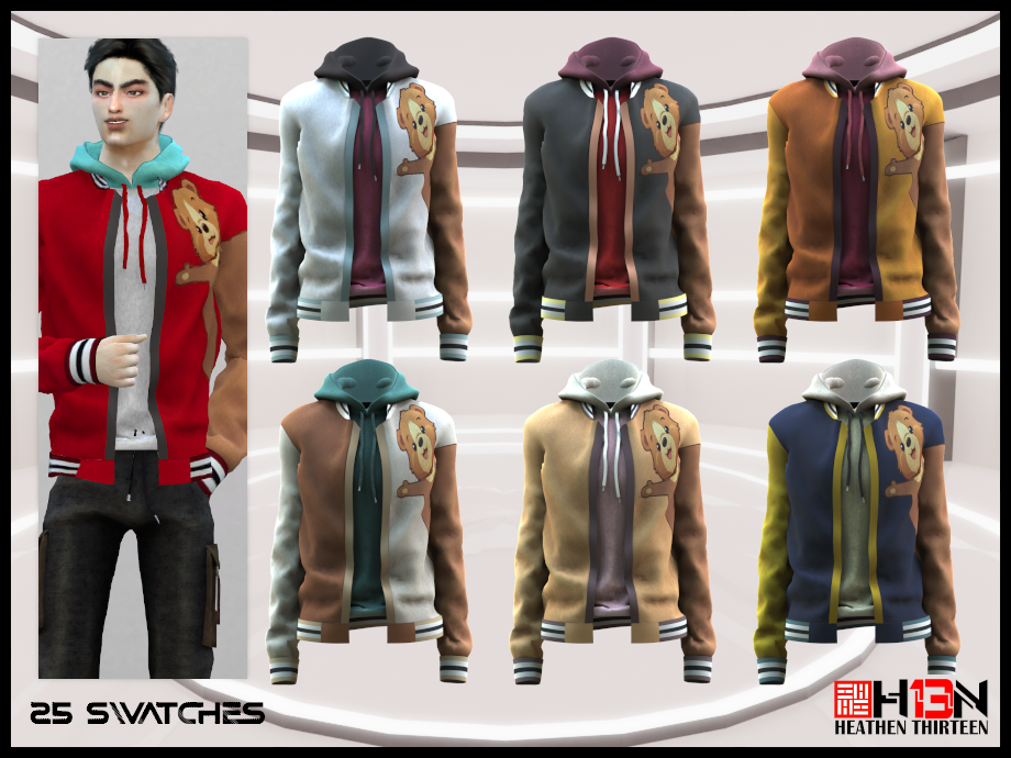 Bear Patched Varsity Jacket - Gallery - The Sims 4 Create a Sim ...