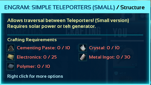 Simple Teleporters - Gallery - Ark Survival Ascended Mods - CurseForge