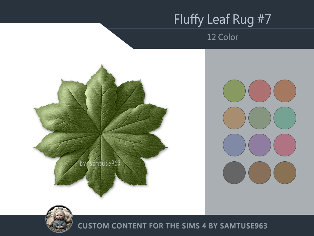 Fluffy Leaf Dance Rug #7 Samtuse963 - Gallery - The Sims 4 Build / Buy ...