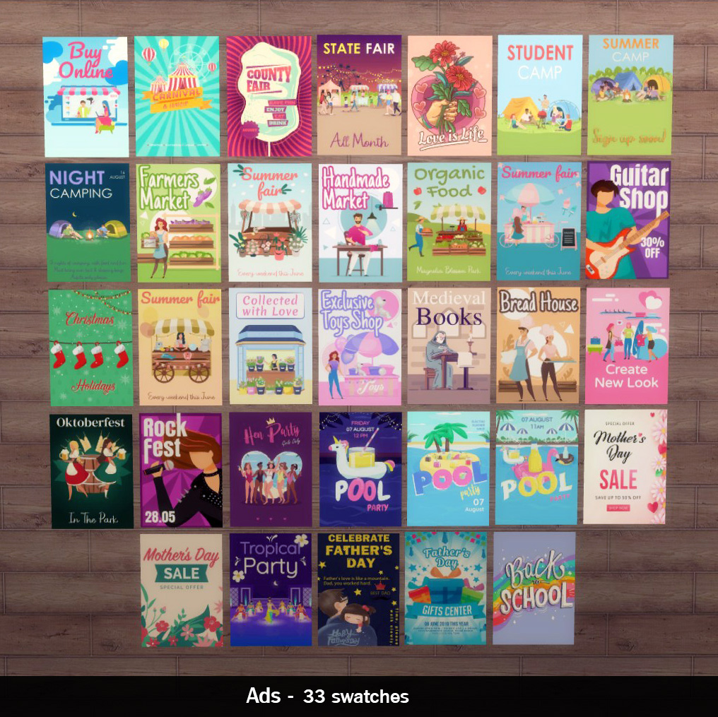 Sale & Ad Posters - Gallery - The Sims 4 Build / Buy - CurseForge