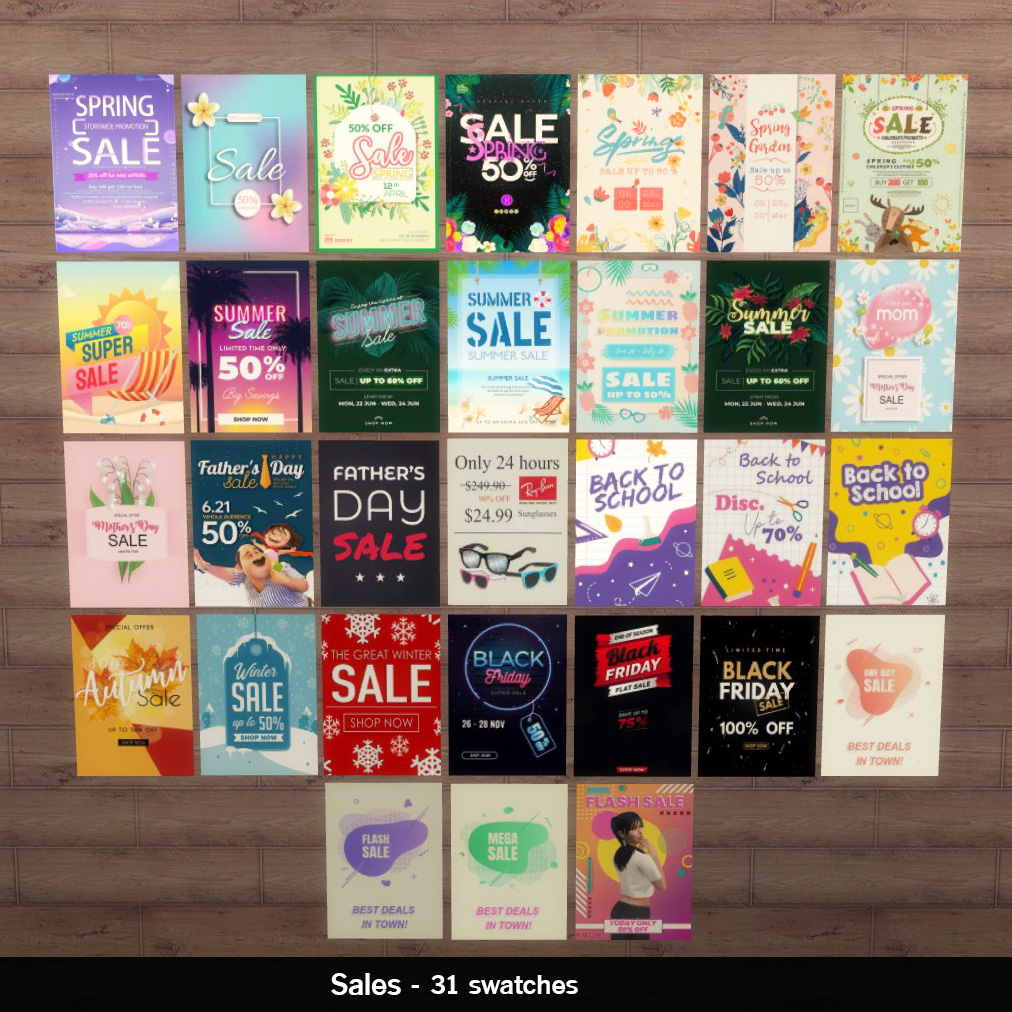 Sale & Ad Posters - Screenshots - The Sims 4 Build / Buy - CurseForge