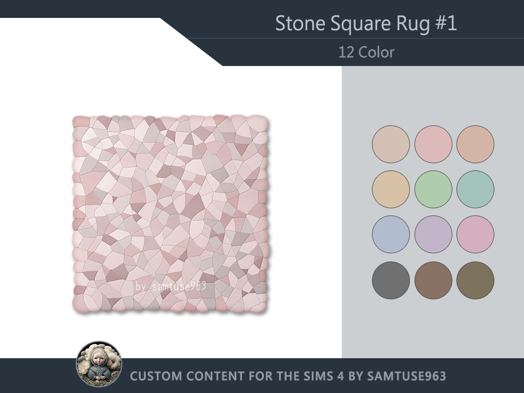 Stone Square Dance Rug #1 Samtuse963 - Gallery - The Sims 4 Build / Buy ...