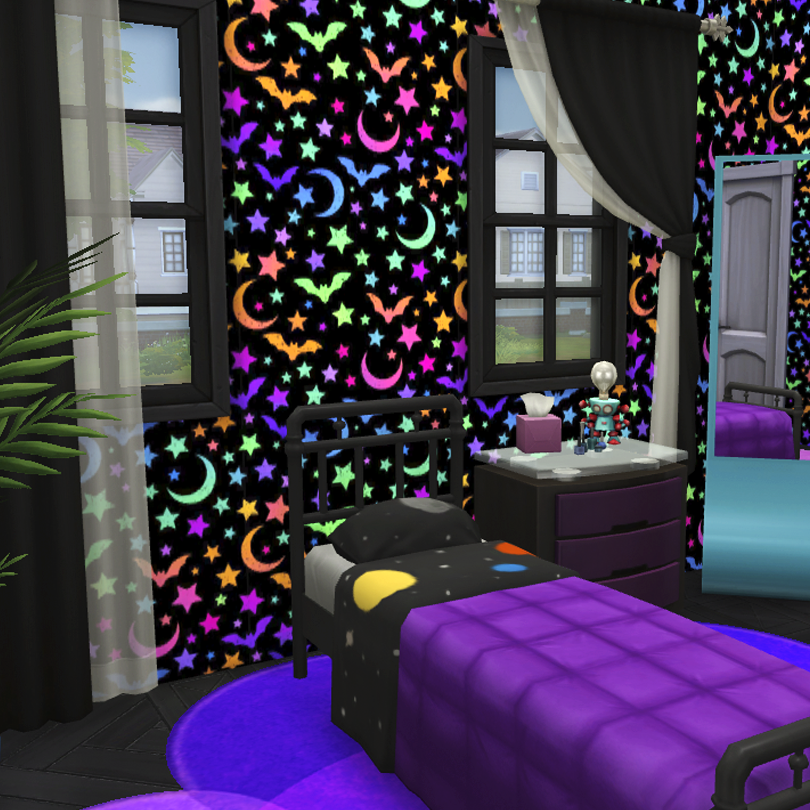 Neon Goth Wallpaper - Zelba Design - Gallery - The Sims 4 Build / Buy ...
