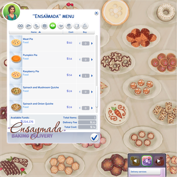 'Ensaïmada' BAKING DELIVERY - Gallery - The Sims 4 Mods - CurseForge