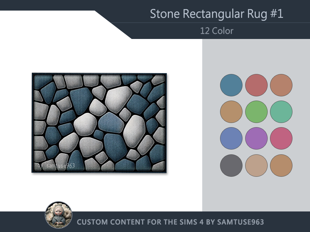 Stone Rectangular Dance Rug #1 Samtuse963 - Gallery - The Sims 4 Build ...