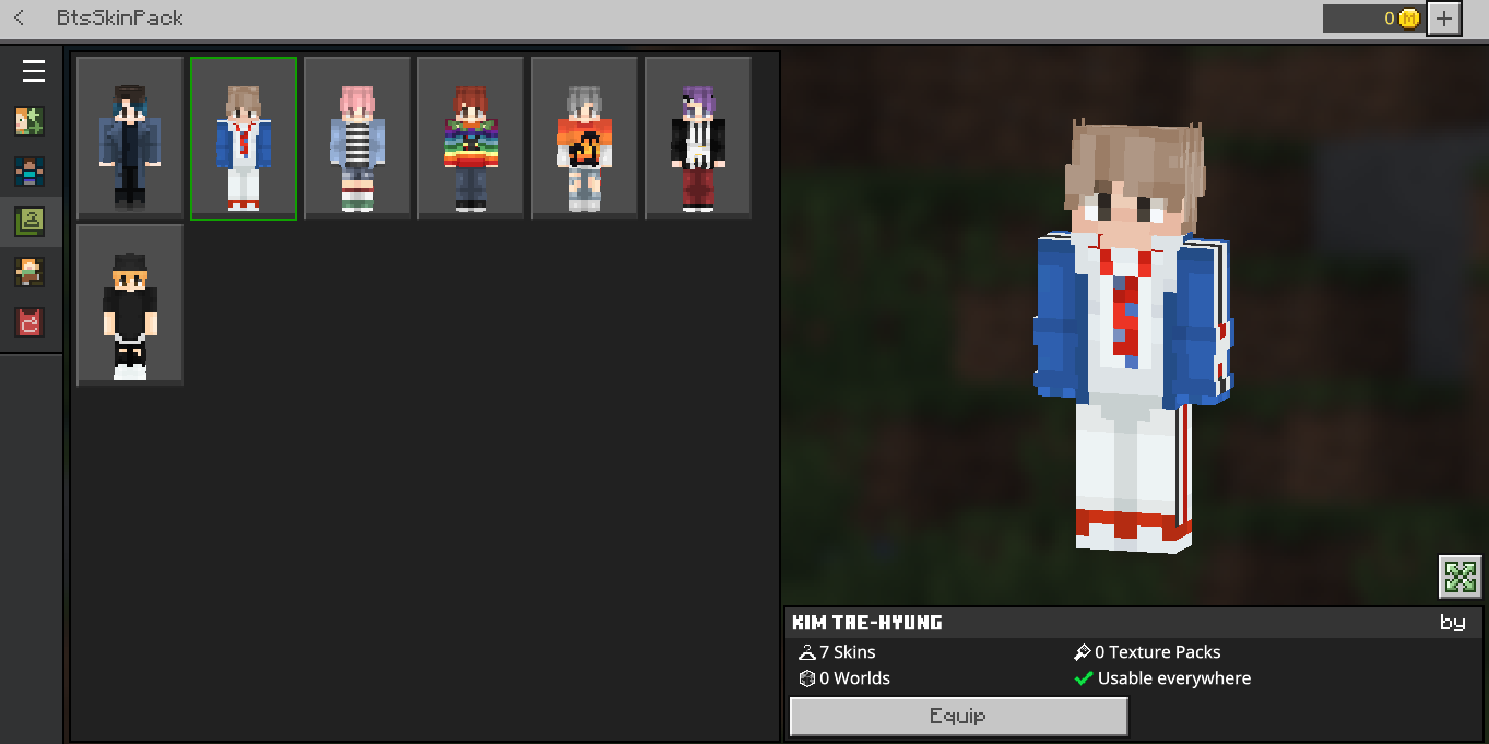 BTS Skin Pack - Gallery - Minecraft Bedrock Addons - CurseForge