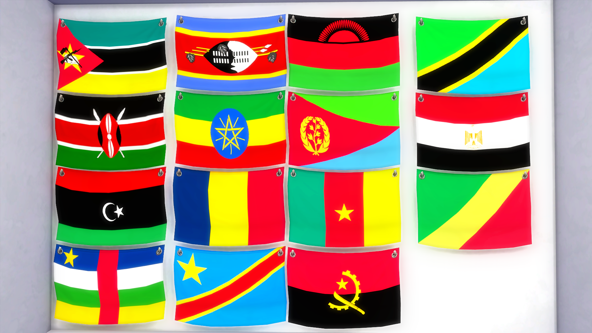 NLS African Flags Series One - Gallery - The Sims 4 Build / Buy ...