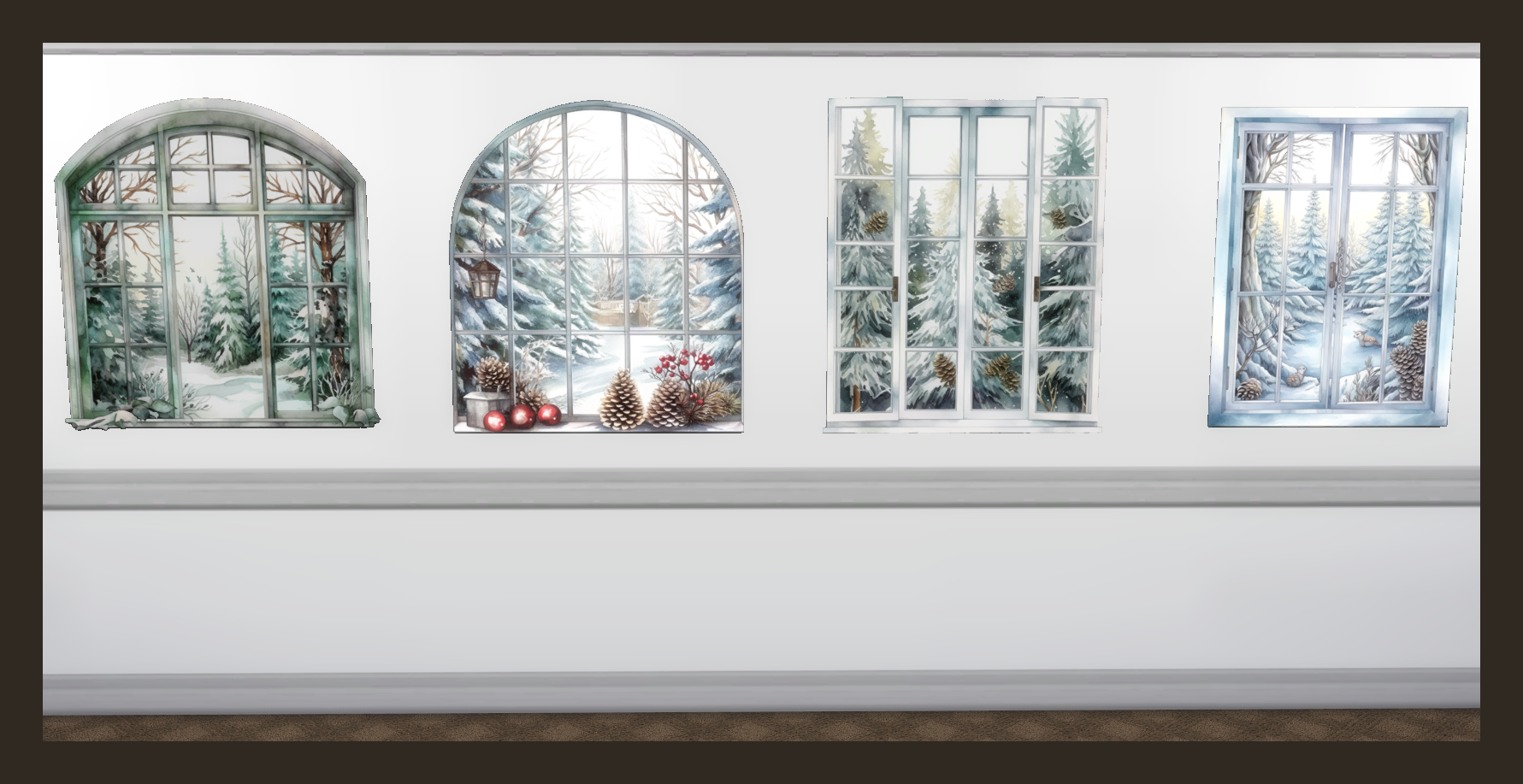 Winter Window Wall Decals - Gallery - The Sims 4 Build / Buy - CurseForge