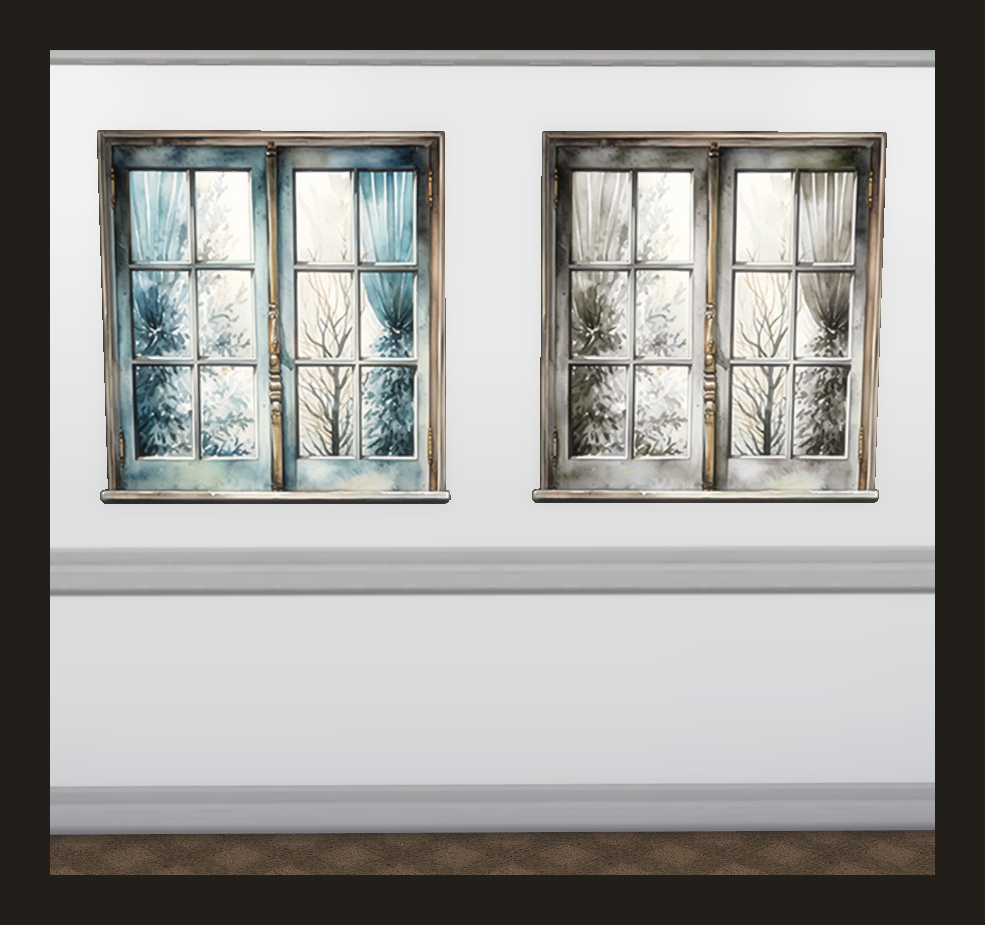 Winter Window Wall Decals - Gallery - The Sims 4 Build / Buy - CurseForge