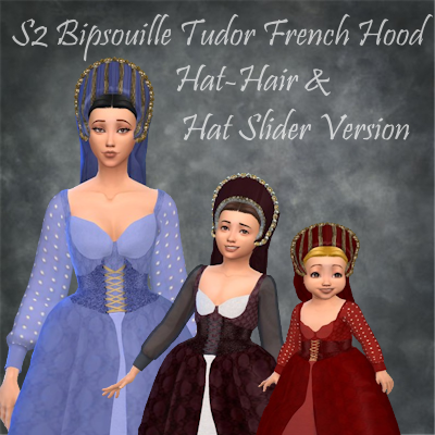 S2 Bipsouille Tudor French Hood - Hat-Hair Version - Gallery - The Sims ...