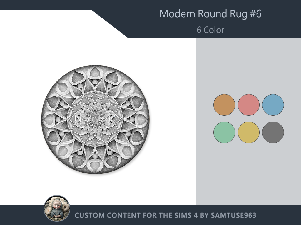 Modern Round Dance Rug #6 Samtuse963 - The Sims 4 Build / Buy - CurseForge
