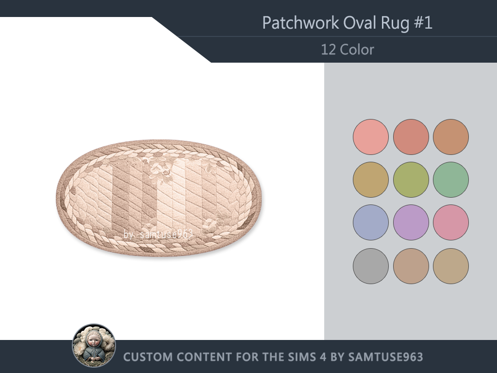 Patchwork Oval Dance Rug #1 Samtuse963 - Gallery - The Sims 4 Build / Buy - CurseForge