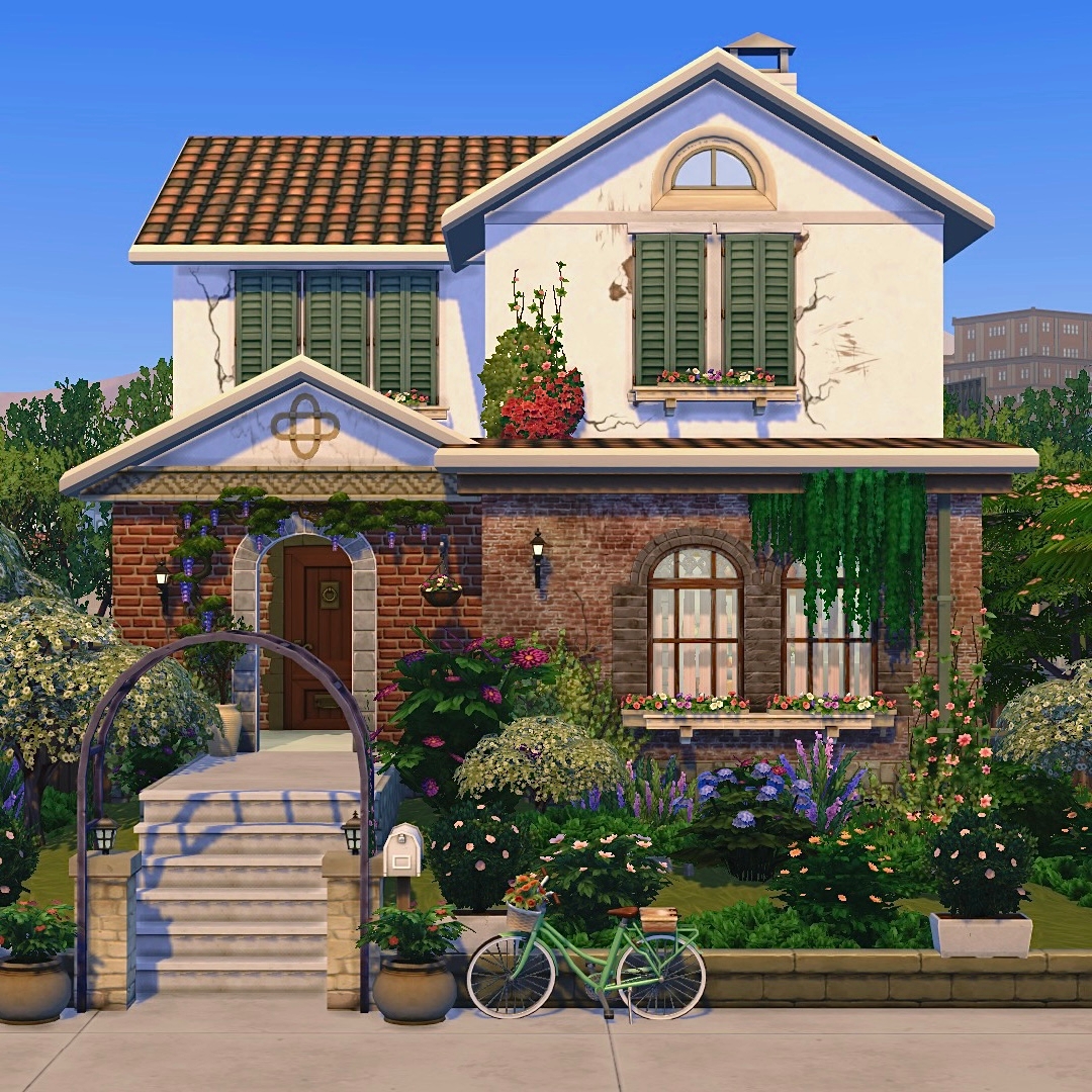 Mediterranean Beach House Sims 4
