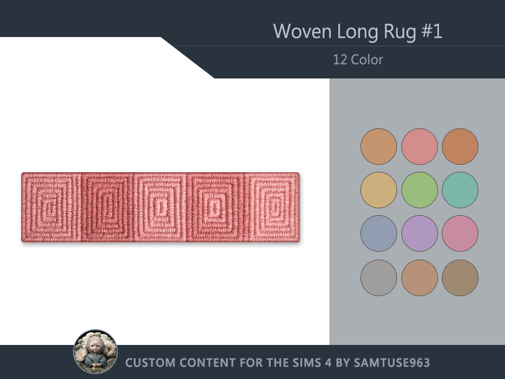 Woven Long Dance Rug #1 Samtuse963 - Gallery - The Sims 4 Build / Buy ...