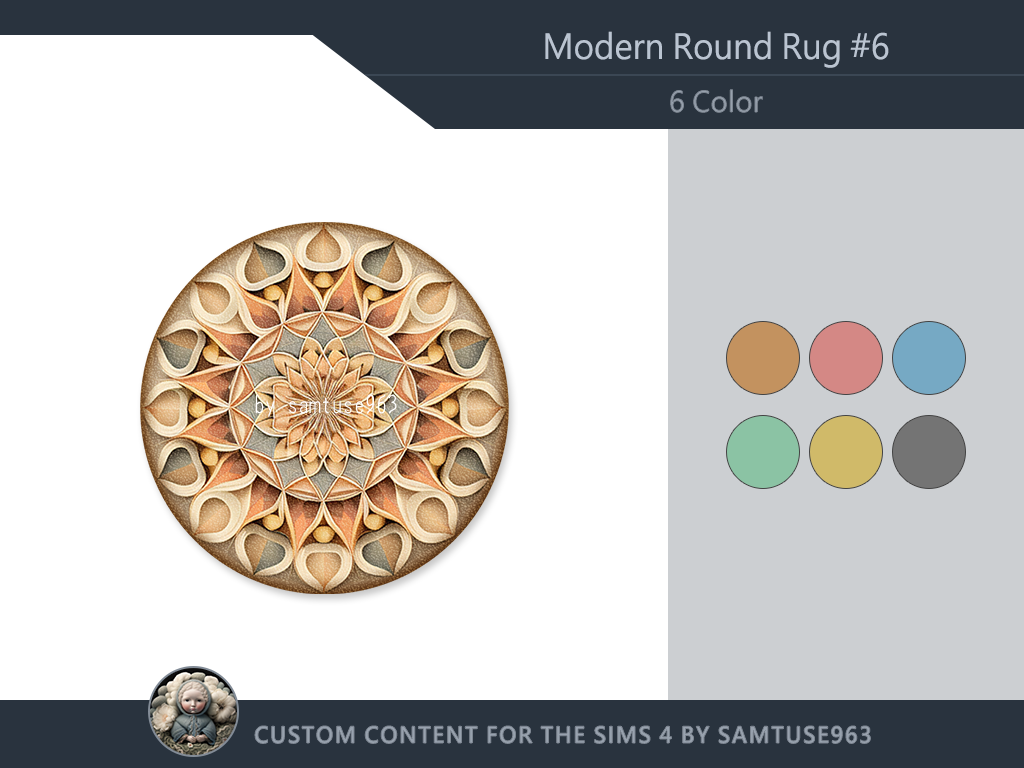 Modern Round Dance Rug #6 Samtuse963 - The Sims 4 Build / Buy - CurseForge