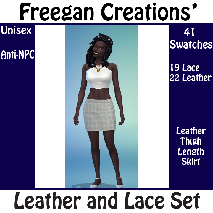 Leather and Lace Set- Leather Thigh Skirt - Gallery - The Sims 4 Create ...
