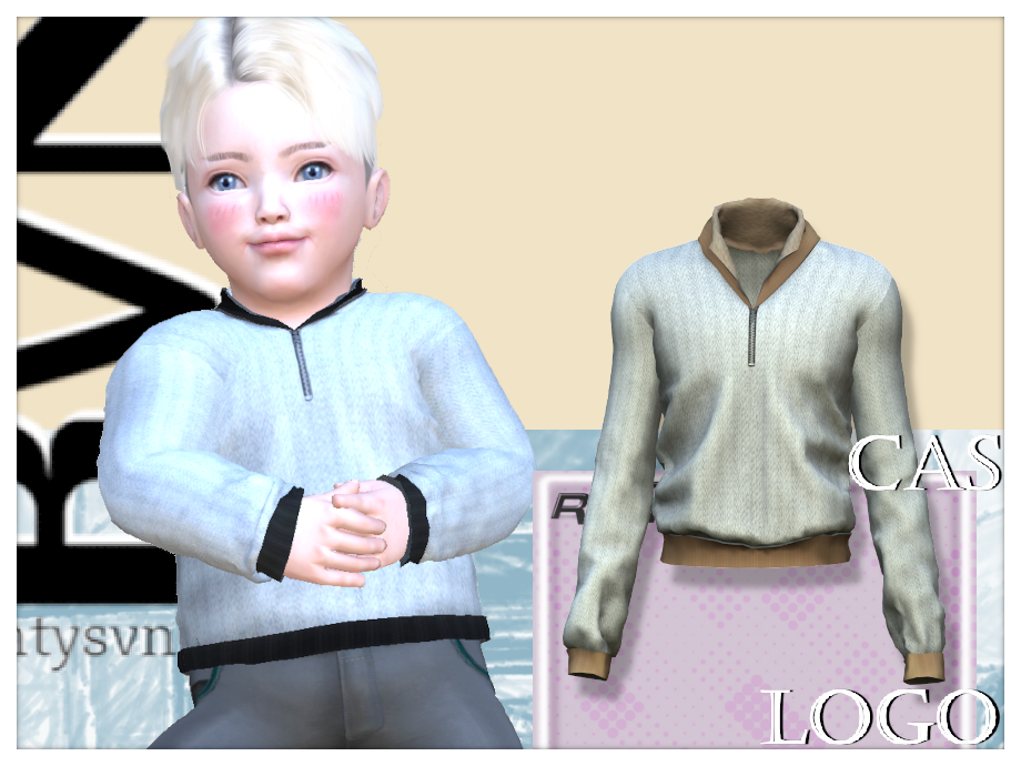 Infants Classic Fit Collared Semi Zip Jacket - Gallery - The Sims 4 ...