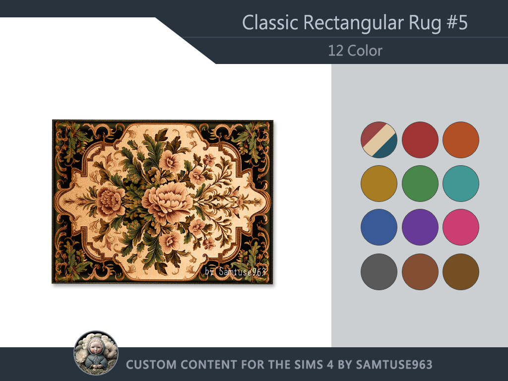 Classic Rectangular Dance Rug #5 Samtuse963 - Gallery - The Sims 4 ...