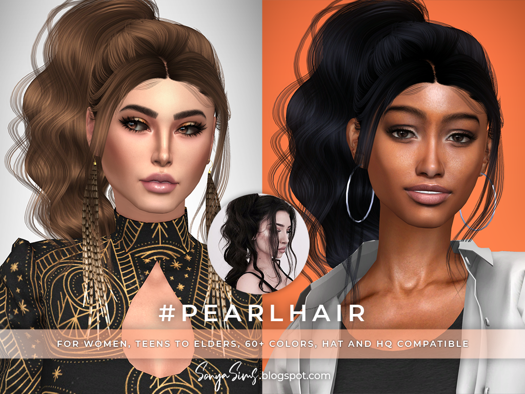 SONYASIMS - PEARL HAIR - The Sims 4 Create a Sim - CurseForge
