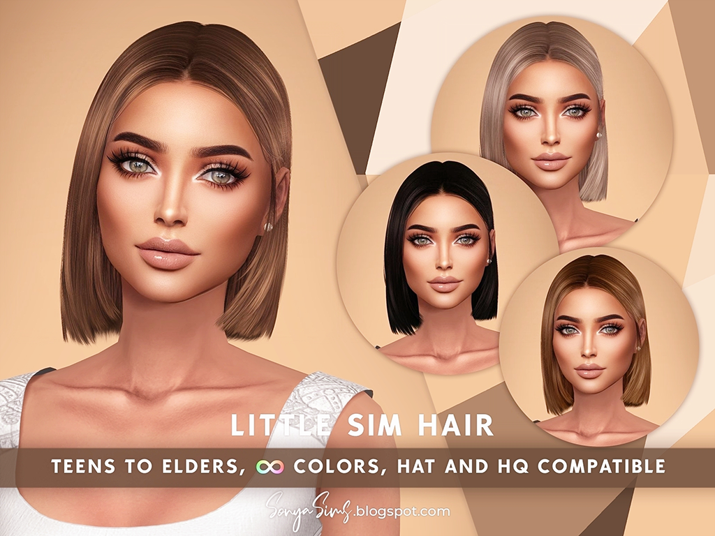 SONYASIMS - LITTLE SIM HAIR - The Sims 4 Create a Sim - CurseForge