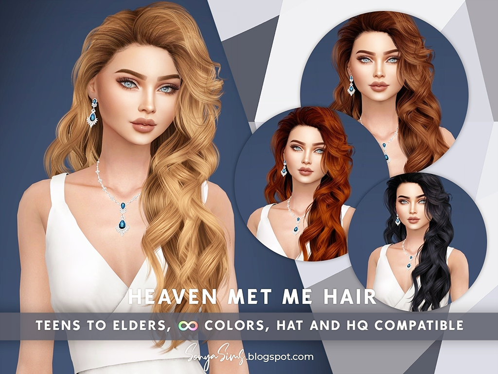 SONYASIMS - HEAVEN MET ME HAIR - The Sims 4 Create a Sim - CurseForge