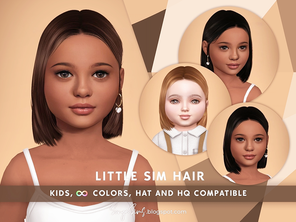 SONYASIMS - LITTLE SIM HAIR KIDS - The Sims 4 Create a Sim - CurseForge