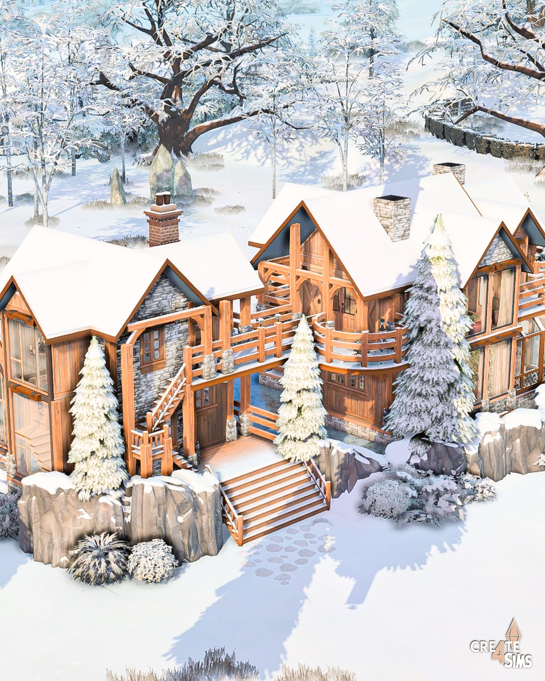 Winter Family Lodge - Gallery - The Sims 4 Rooms / Lots - CurseForge