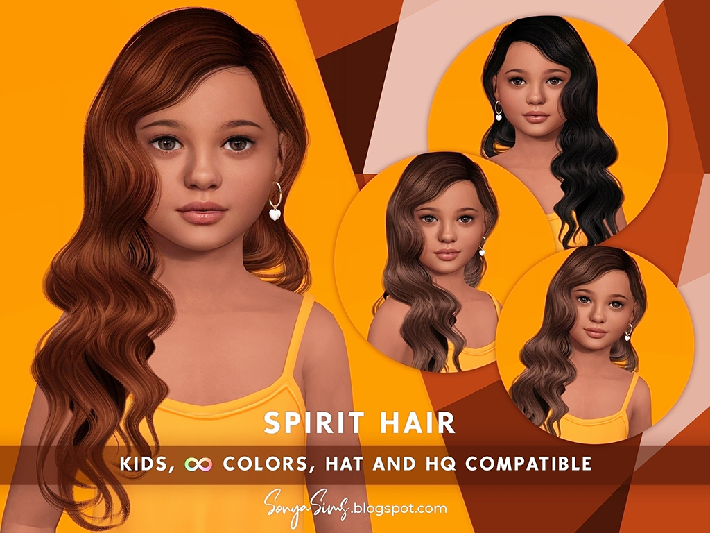 Download SONYASIMS - SPIRIT HAIR KIDS - The Sims 4 Mods - CurseForge
