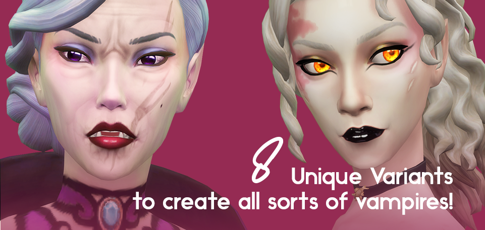 Boreal Vibrance CRIMSON - Default Vampire Eyes With Extras - The Sims 4 ...