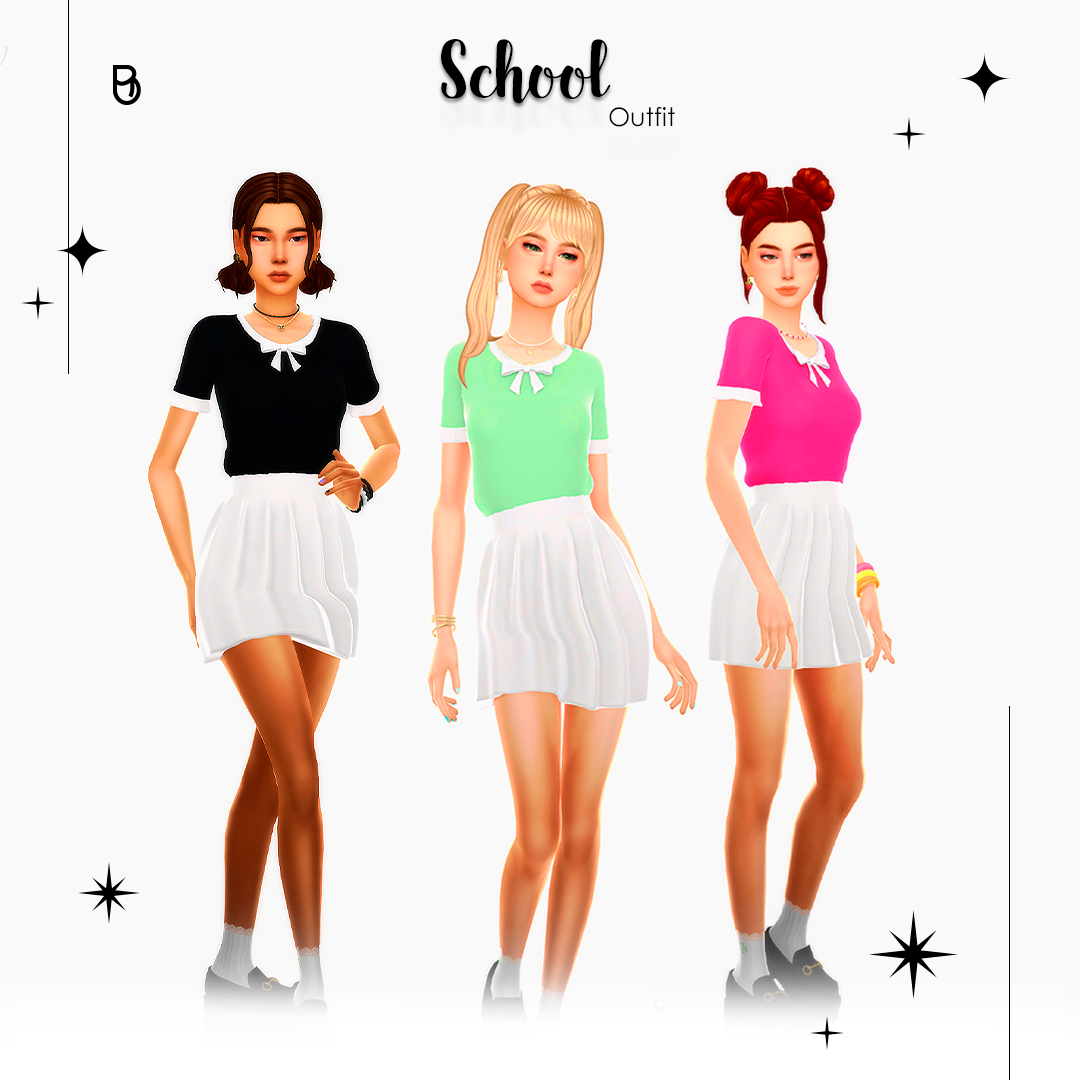 School Outfit 🎀 - Gallery - The Sims 4 Create a Sim - CurseForge