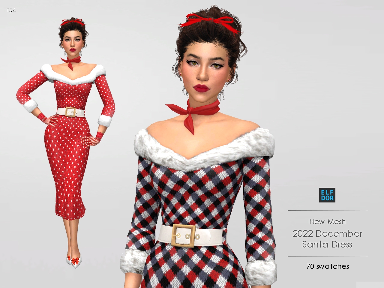 Santa Dress - Gallery - The Sims 4 Create a Sim - CurseForge