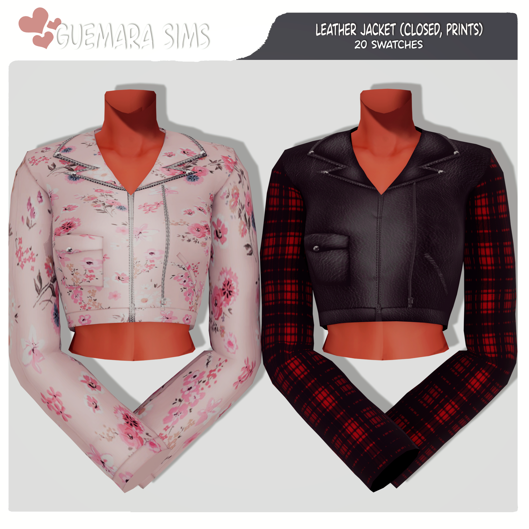 Basic Leather Jacket (Closes, Prints) - Gallery - The Sims 4 Create a ...