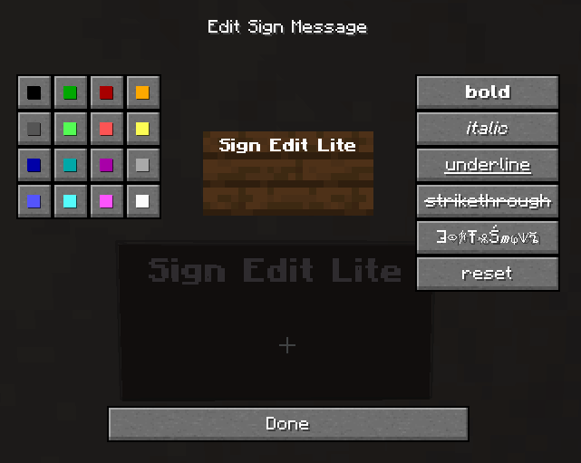 Sign Edit Lite - Minecraft Mods - CurseForge