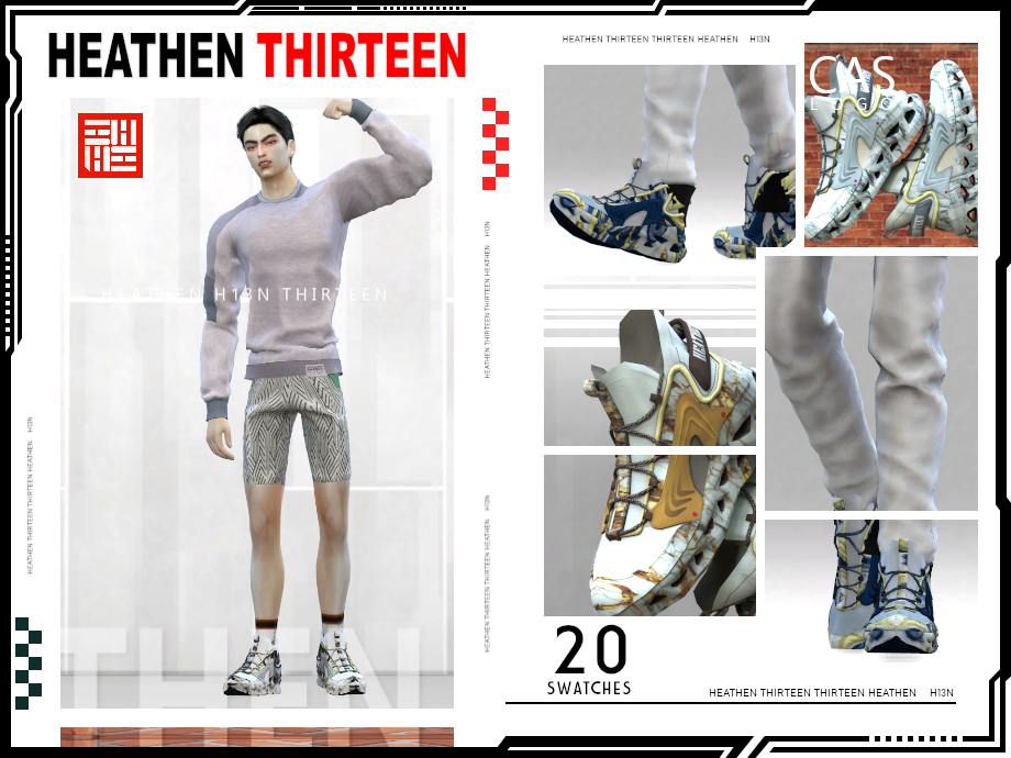 Marble Luxury Street Techwear Sneakers - Gallery - The Sims 4 Create a ...