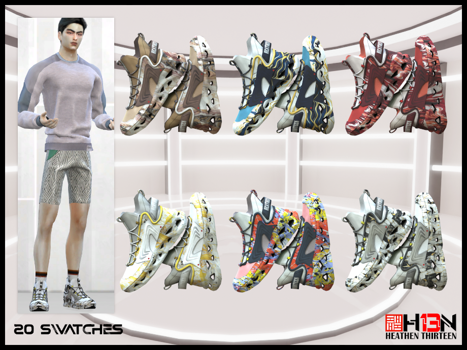 Marble Luxury Street Techwear Sneakers - Gallery - The Sims 4 Create a ...