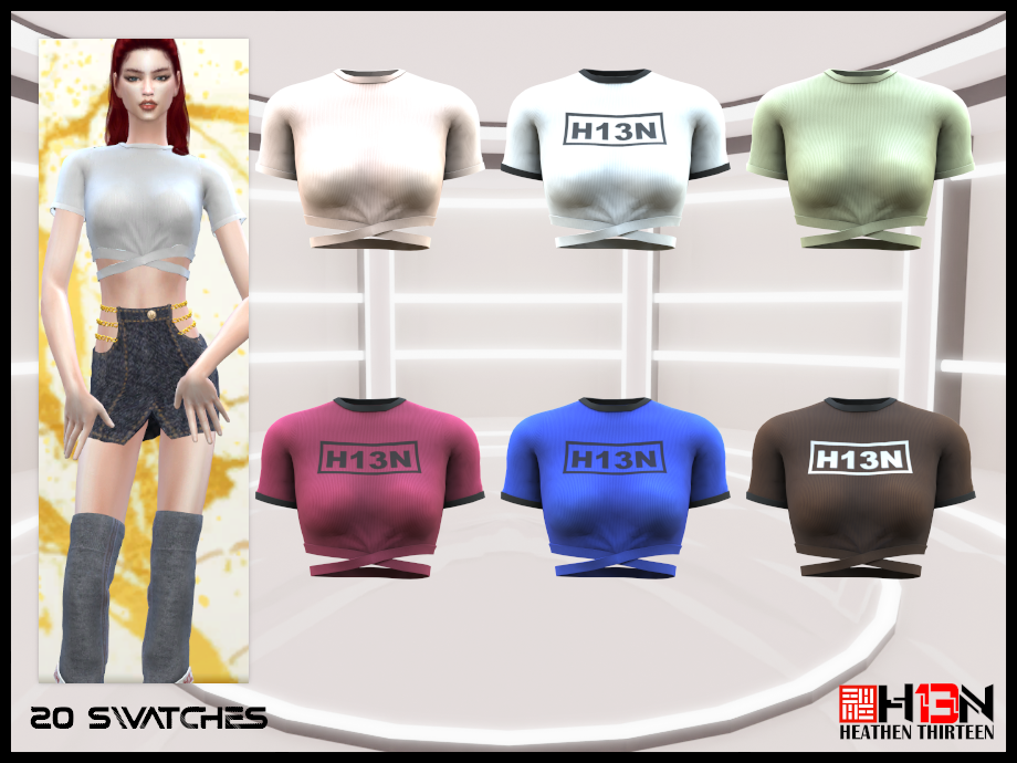 Crisscross Self Tie Croptop - Gallery - The Sims 4 Create a Sim ...