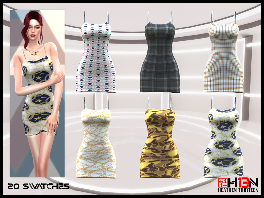 Spaghetti Strap Party Dress - Gallery - The Sims 4 Create a Sim ...