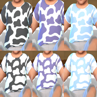 Infants Cow Print T-Shirts - Gallery - The Sims 4 Create a Sim - CurseForge