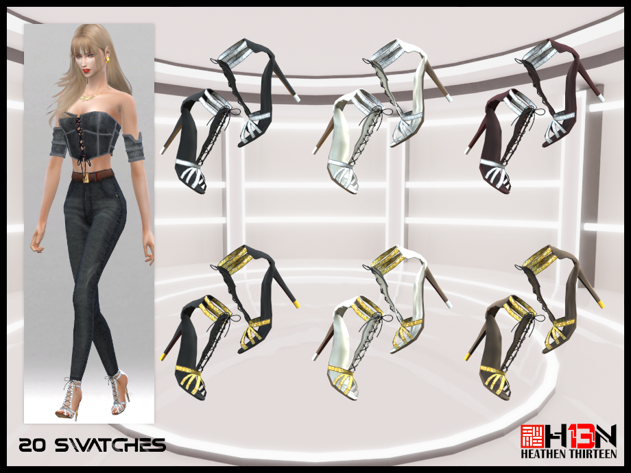 Ver 2: Lace Up and Strap Corset Heels - Gallery - The Sims 4 Create a ...